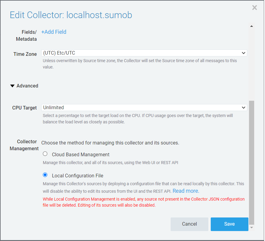 Sumo Logic Collecterの設定移行の方法